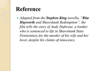 Shawshank Redemption - Inspirational Film - English Presentation | PPTX