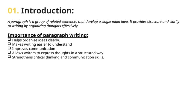 "Mastering the Art of Effective Paragraph Writing" | PPT
