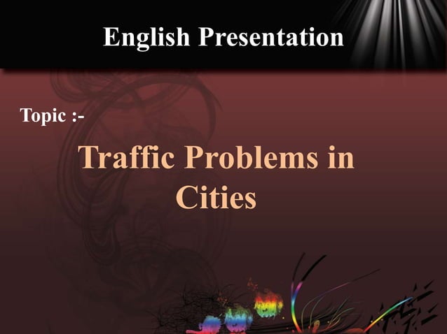 Traffic Problems in Cities. | PPTX