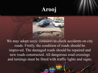 Traffic Problems in Cities. | PPTX