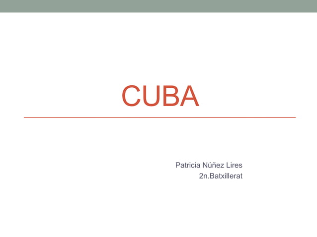 English presentation cuba | PPTX