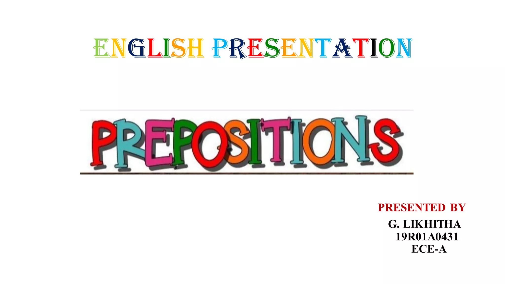 Prepositions- English grammar ppt | PDF
