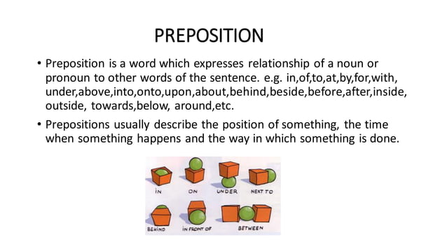 Prepositions- English grammar ppt | PDF