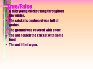 English presentation g 3poem -the ant and the cricket | PPT