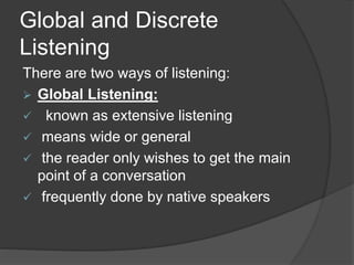 English presentation (listening and speaking skills) | PPTX