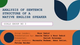 English Presentation Noor Zahid.pptx. A comprehensive note on Non native Wnglish Speakers. How ...