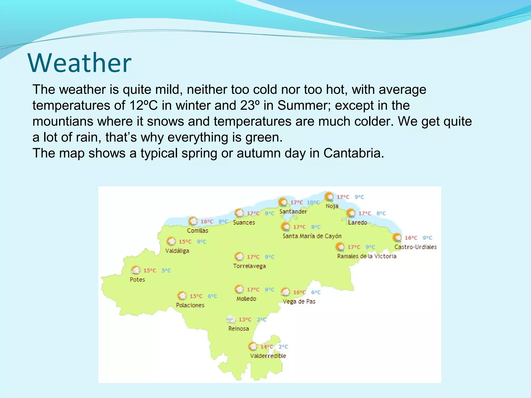 English presentation of santander and cantabria | PPT