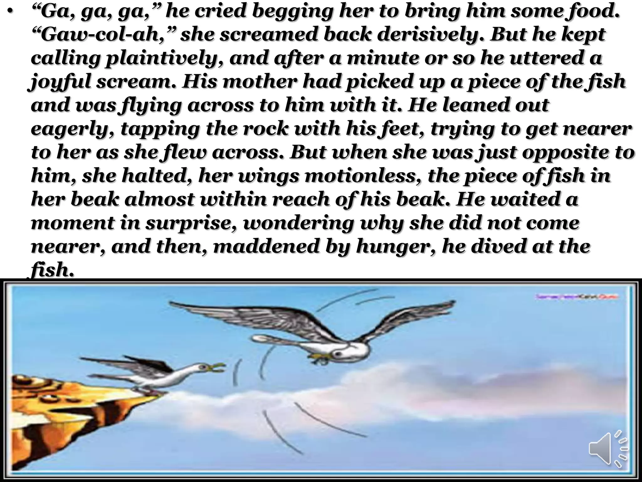 English presentation on 'His First Flight' | PPTX