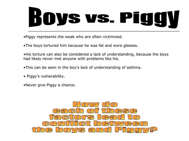Lord of the Flies- Conflict (Pupil's work) | PPT
