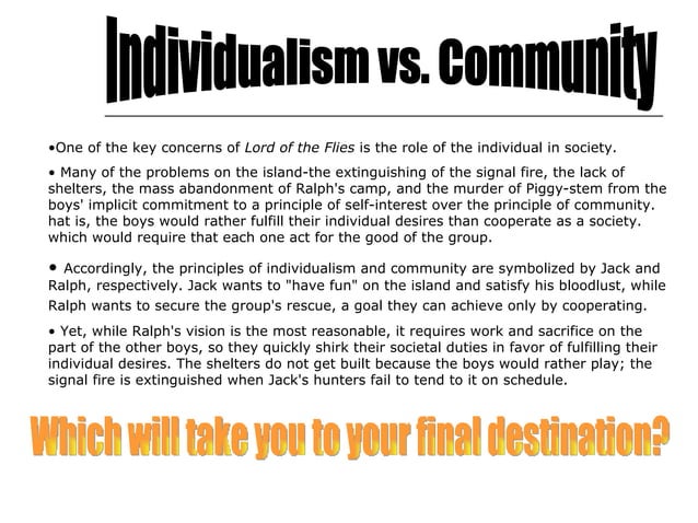 Lord of the Flies- Conflict (Pupil's work) | PPT