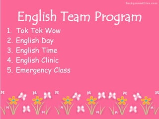 power point of english program and the introduction | PPT