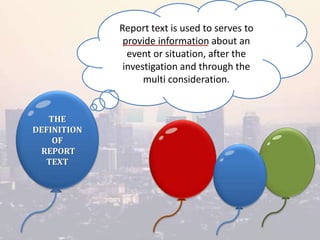 REPORT TEXT | PPT