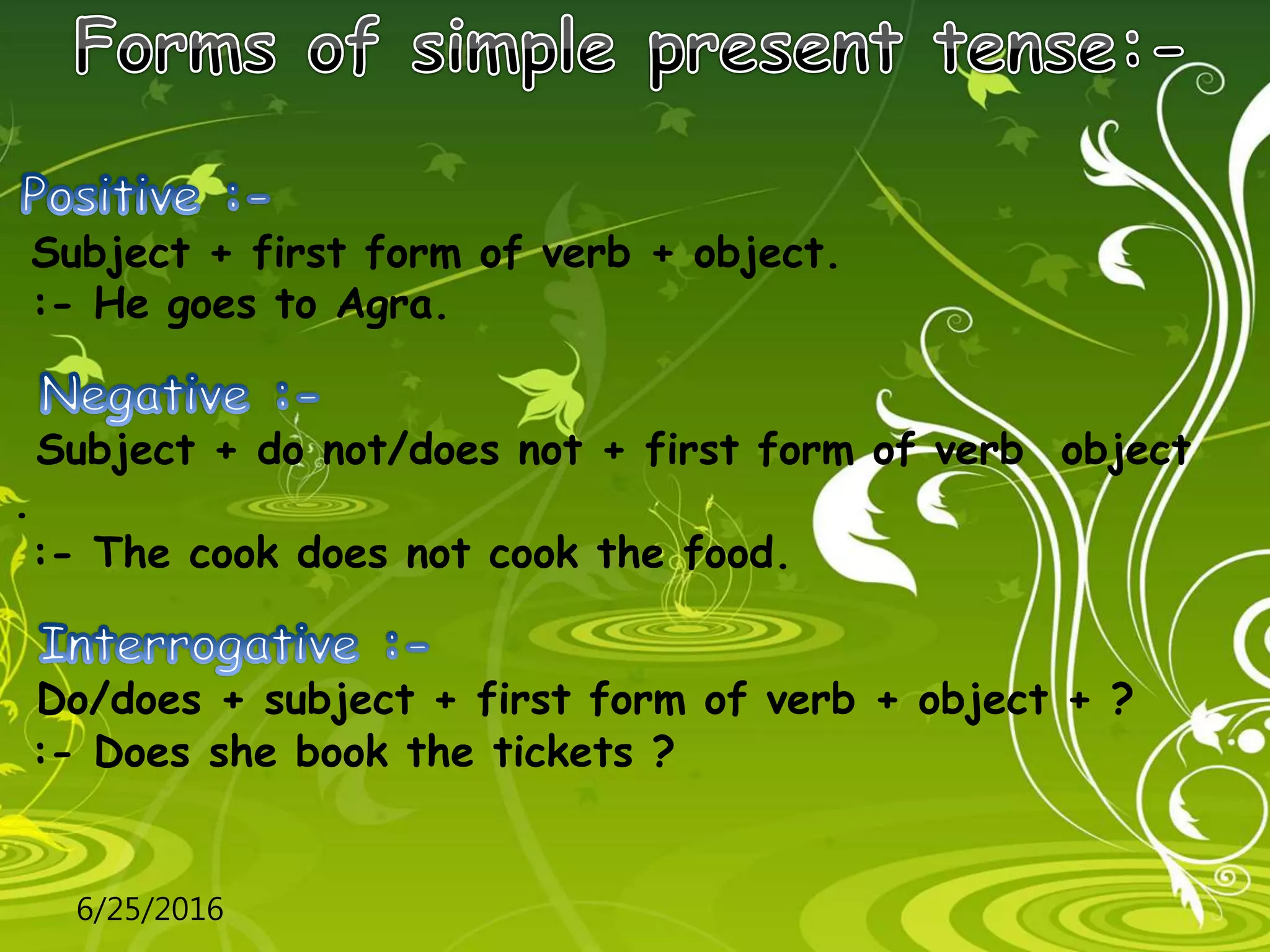 English project on tenses | PPTX