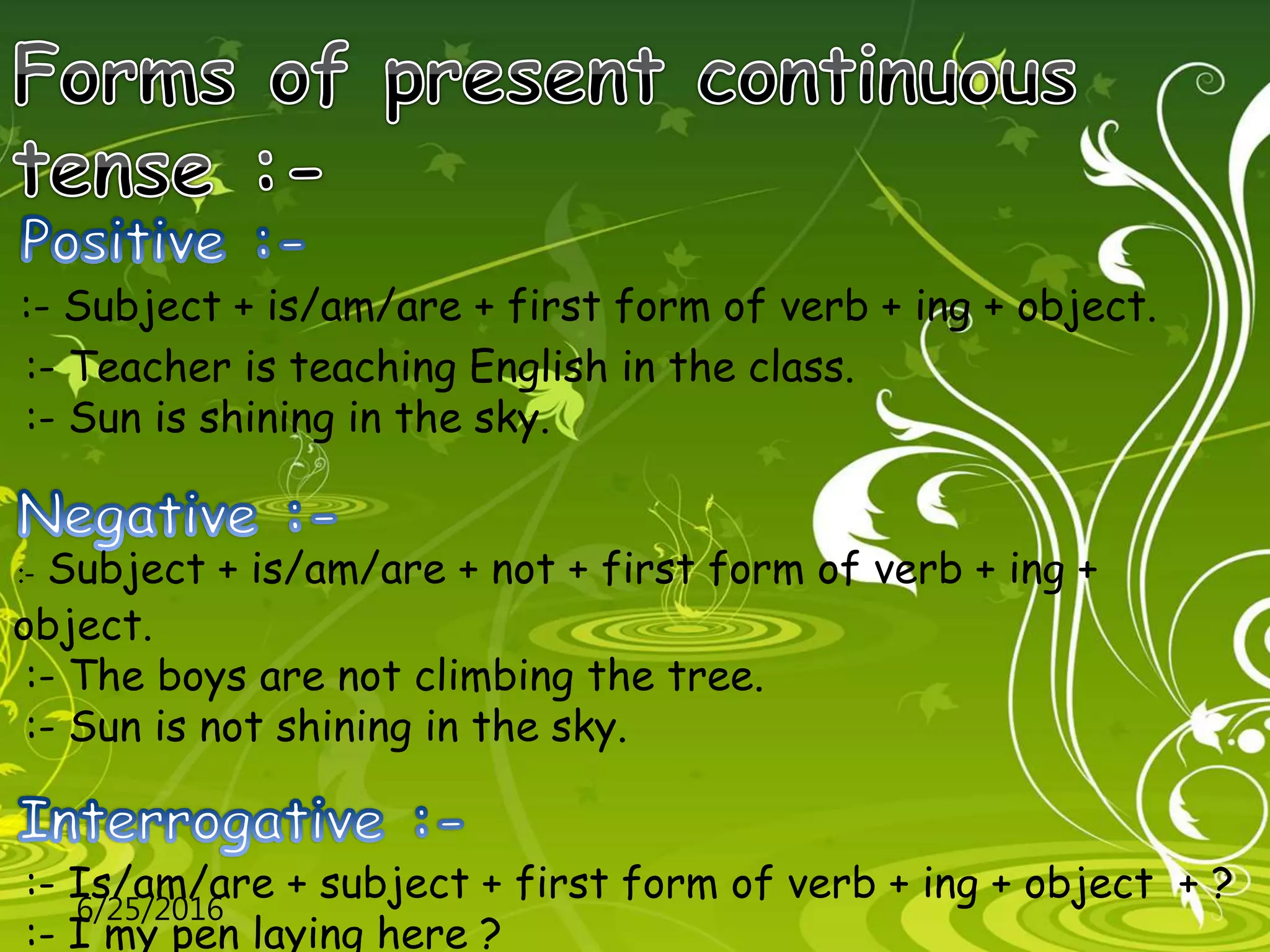 English project on tenses | PPTX