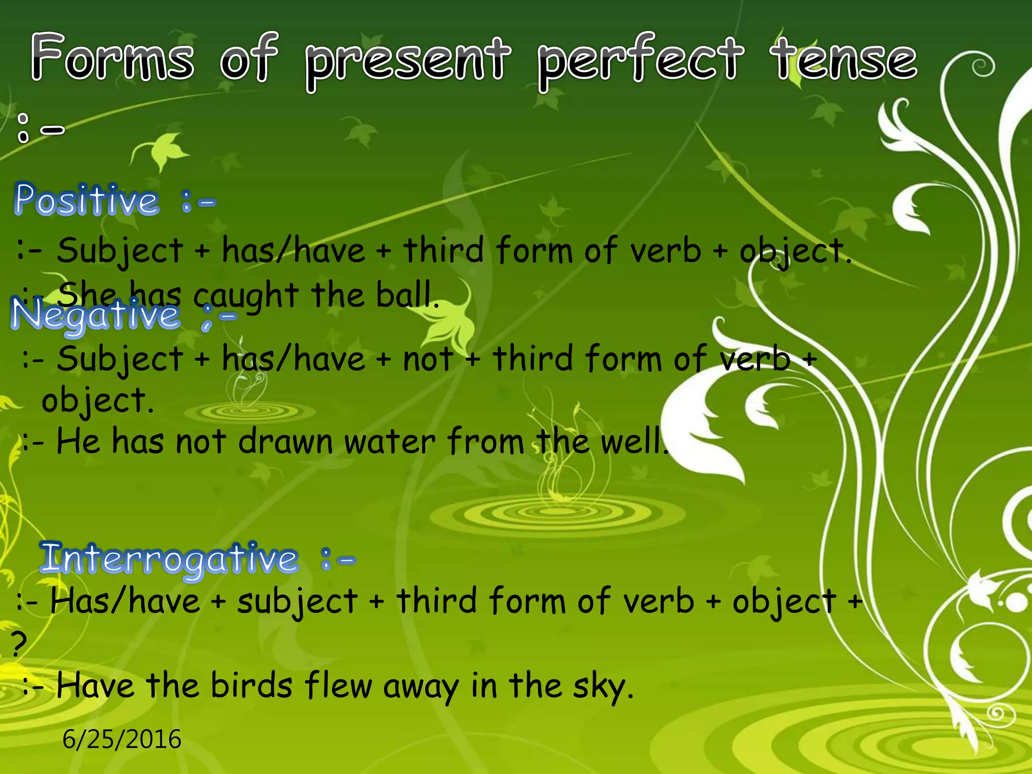 English project on tenses | PPTX