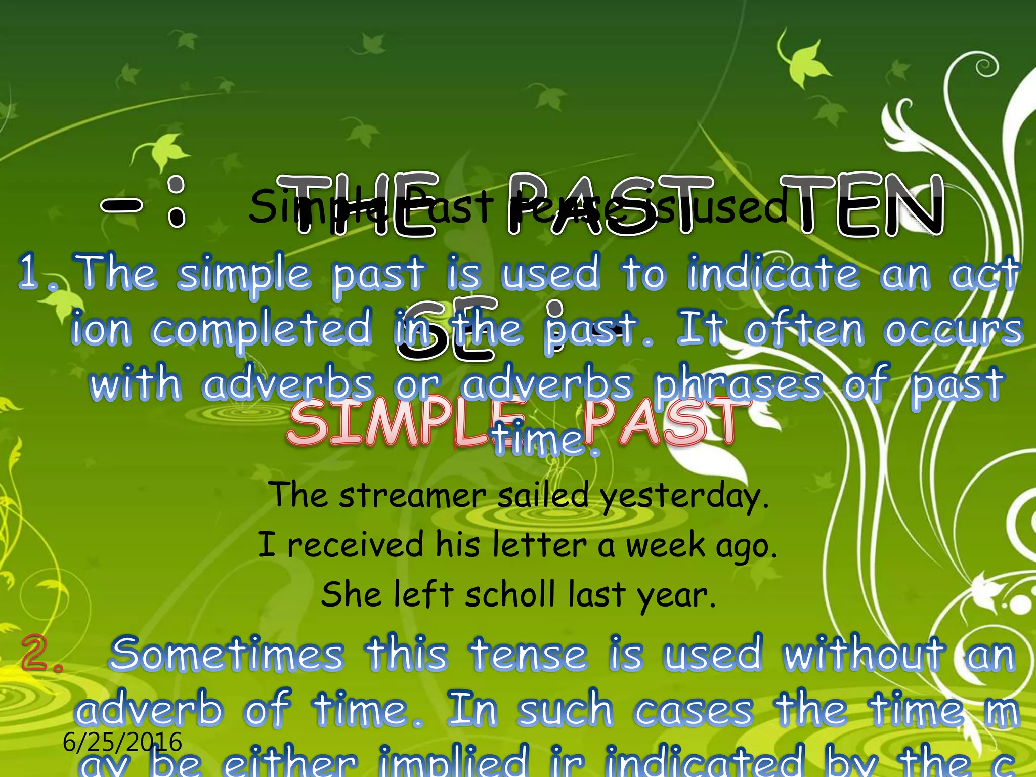 English project on tenses | PPTX