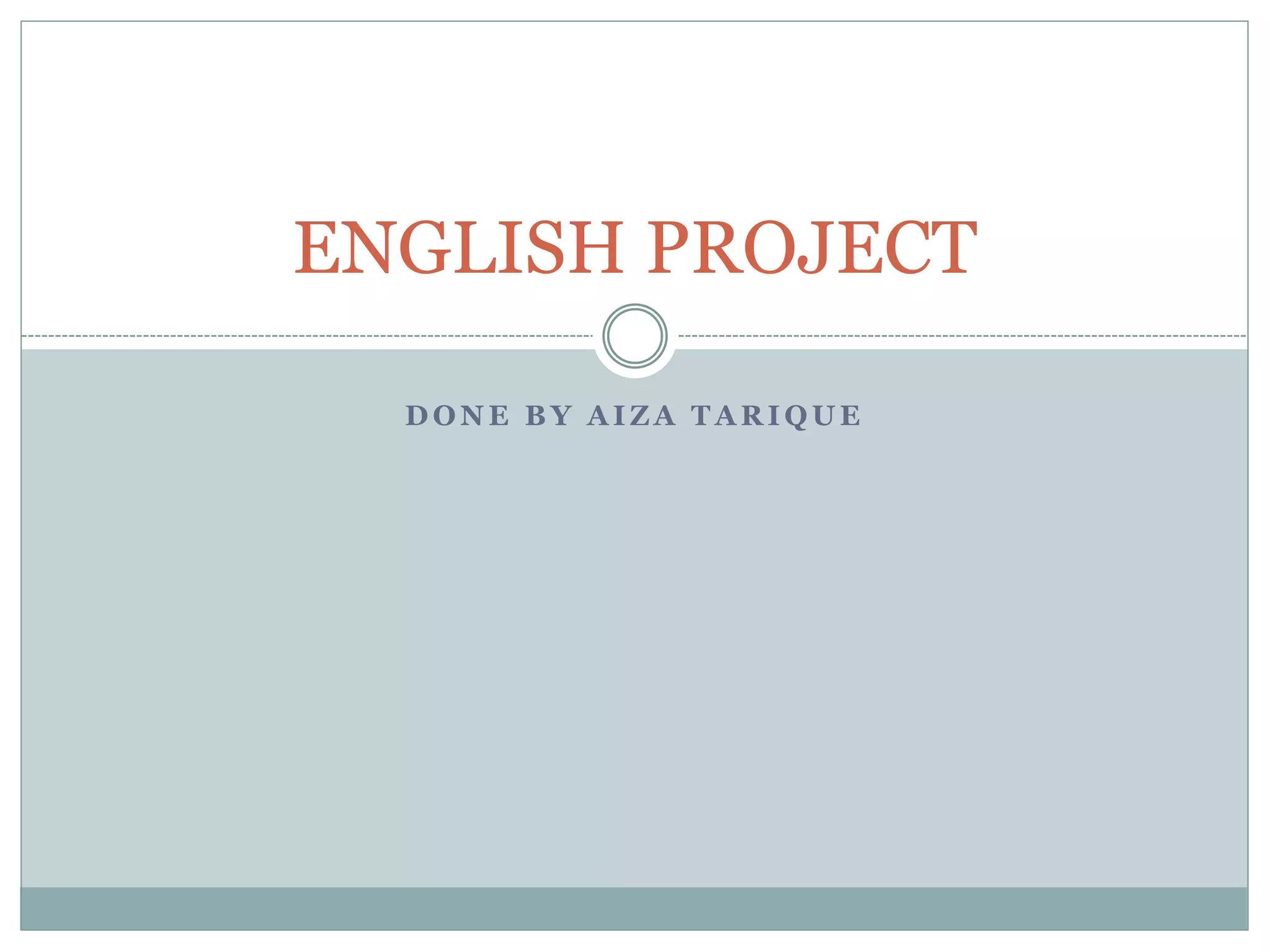 English project | PPT