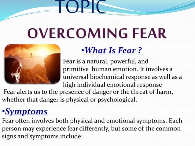 overcoming of fear | PPTX