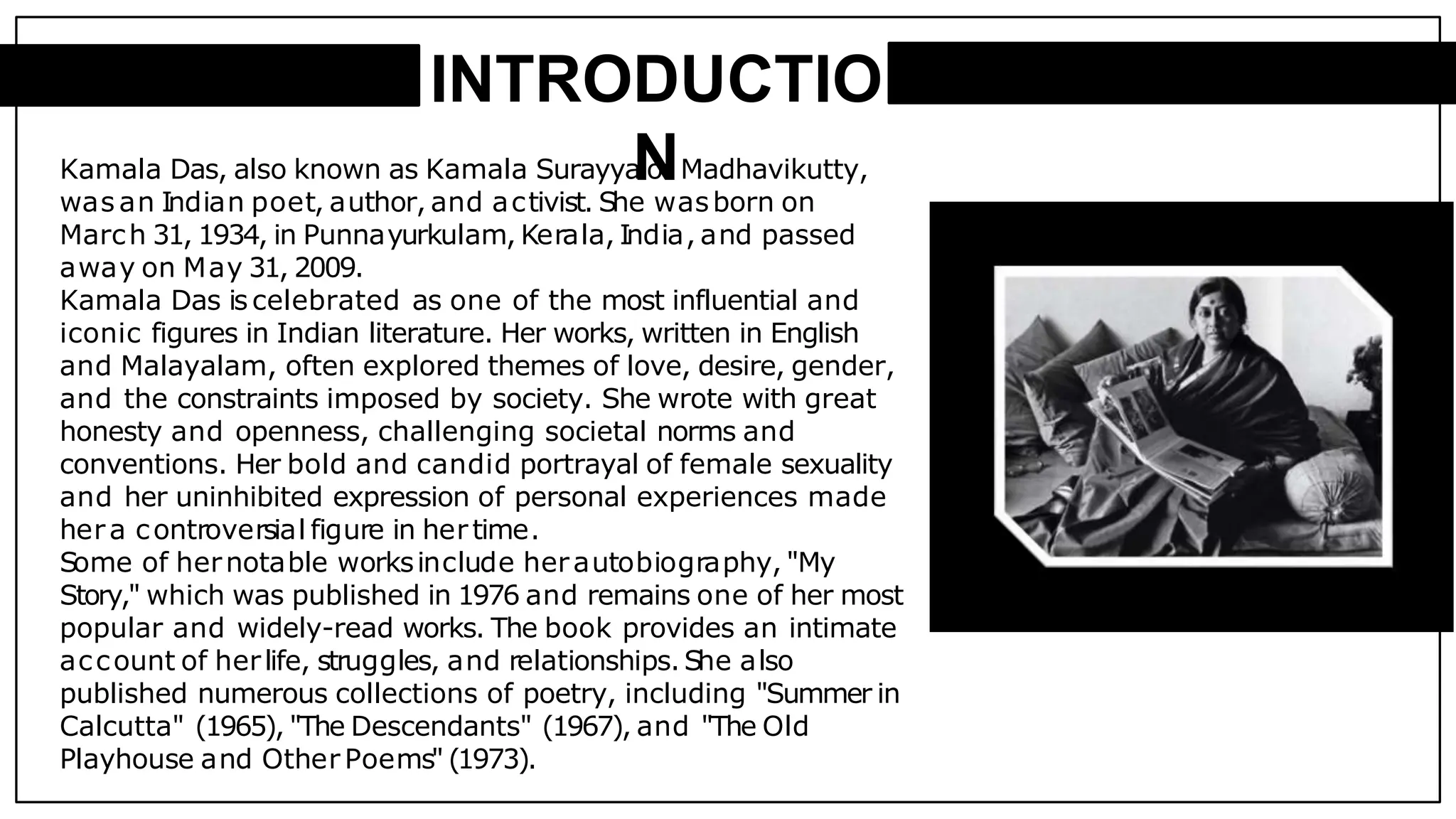 Project on Kamla Das | PPTX
