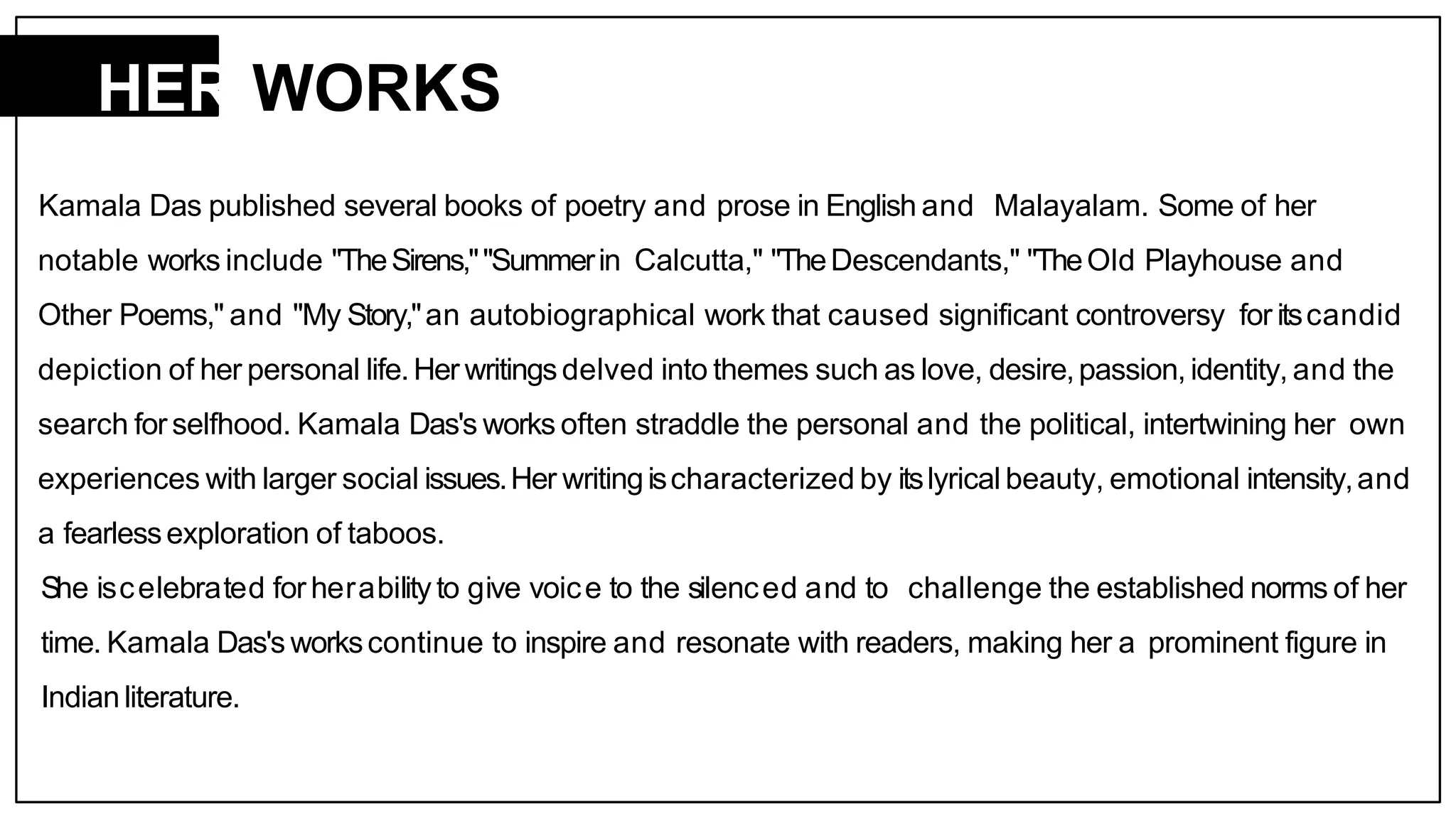 Project on Kamla Das | PPTX