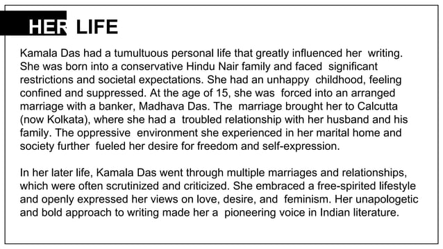 Project on Kamla Das | PPTX