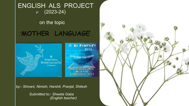 Class XII - 12 English Project . pptx | PPTX | Early Childhood ...