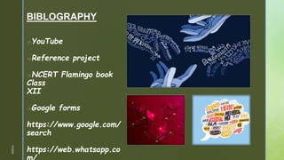 Class XII - 12 English Project . pptx | PPTX