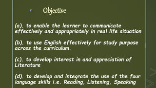 Class XII - 12 English Project . pptx | PPTX