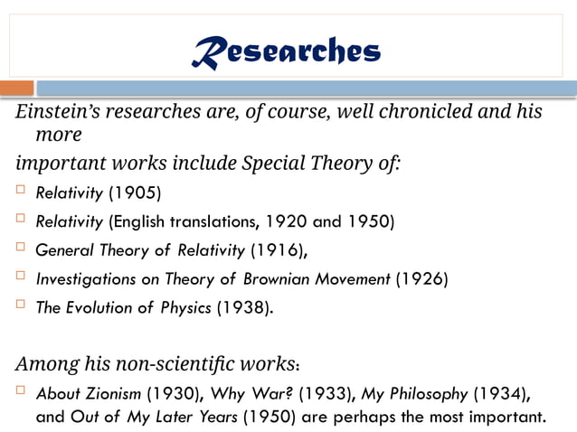 English Project about life of the Albert Einstein | PPTX