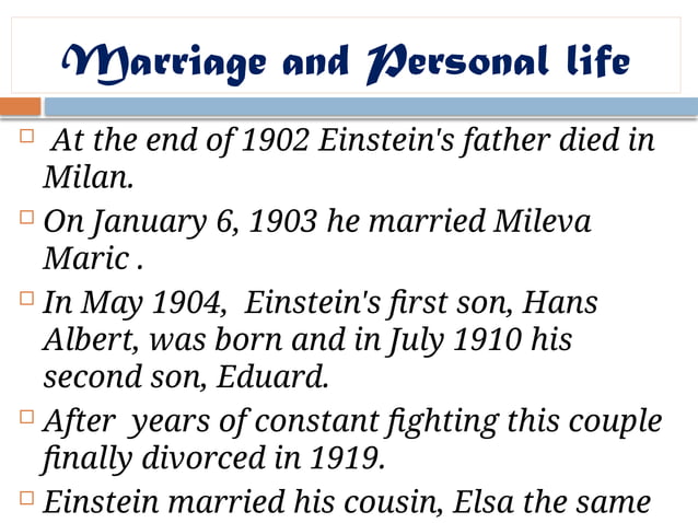 English Project about life of the Albert Einstein | PPTX