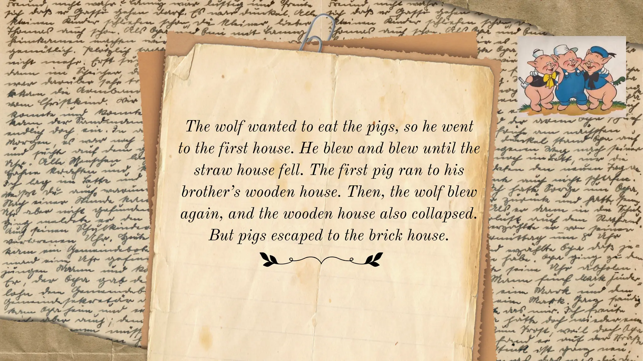 The 3 pigs and the houses and the wolf | PPT