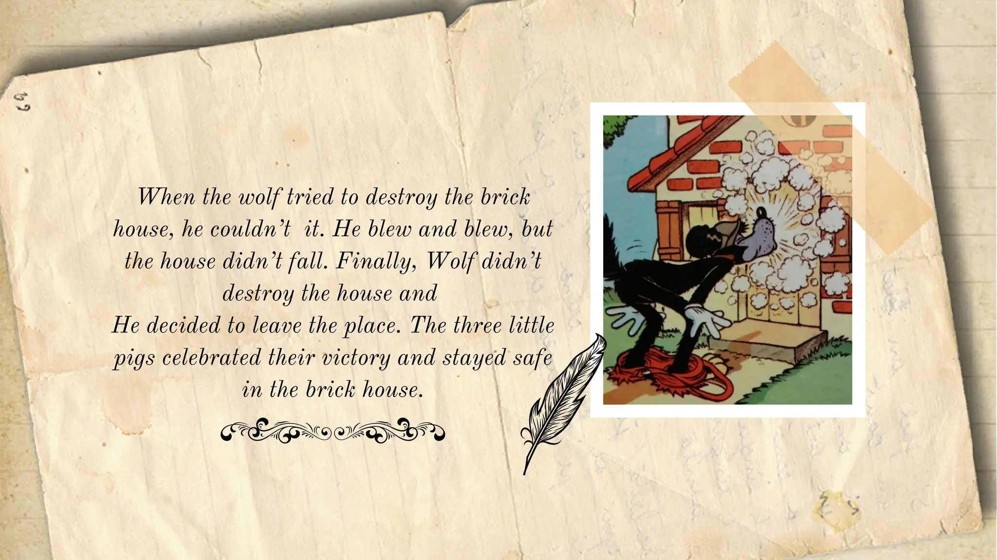 The 3 pigs and the houses and the wolf | PPT