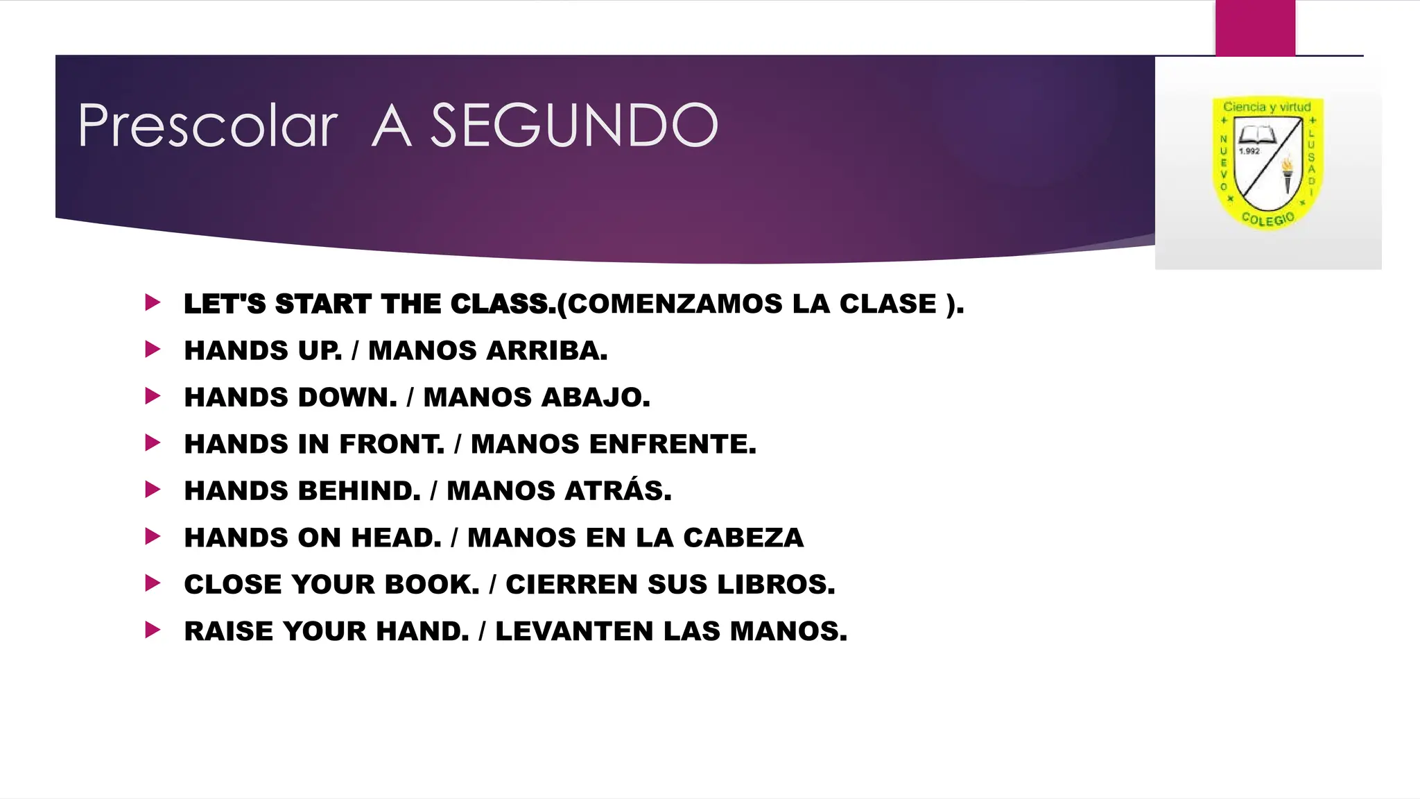 English Project. Commands. Monday 10, february, 2025..pptx