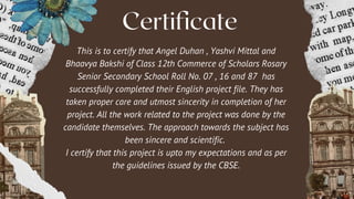 ENGLISH Project class 12 ppt final project last lesson ppt | PDF