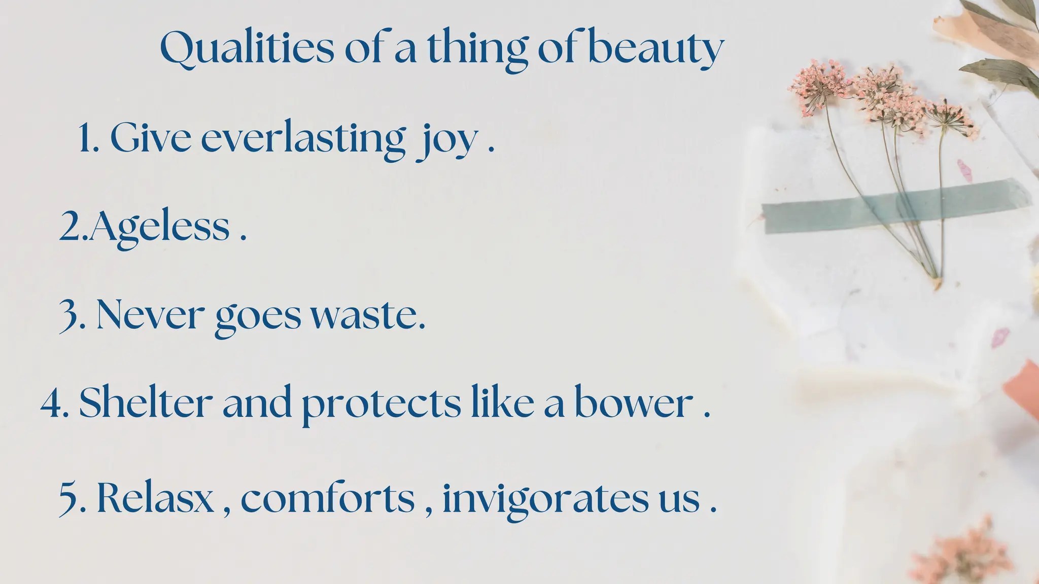 english project (1).pdf for class 12 on a thing of beautytopic | PDF