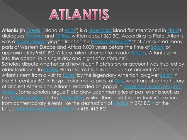 loss of city of ATLANTIS | PPTX