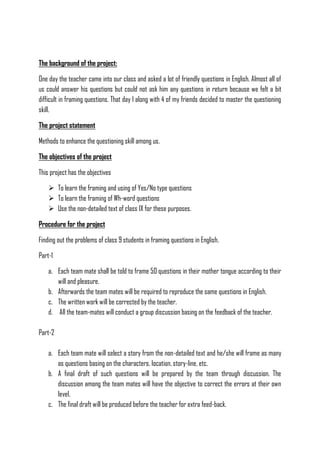 English project for class 9 odisha | DOCX