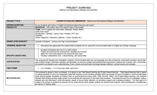 English project holidays and festivals last version | DOCX