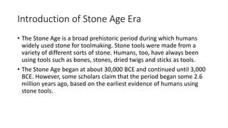 ENGLISH PROJECT ON STONE AGE.pptx | Geology | Science