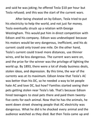 The life of Nikola Tesla | DOCX