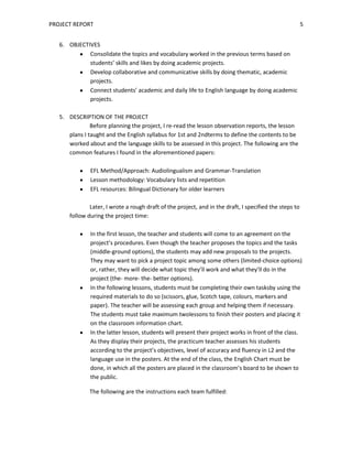 The English Chart: Project Report | DOCX