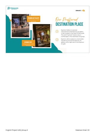 English Project Group 3 - Primakara University | PDF