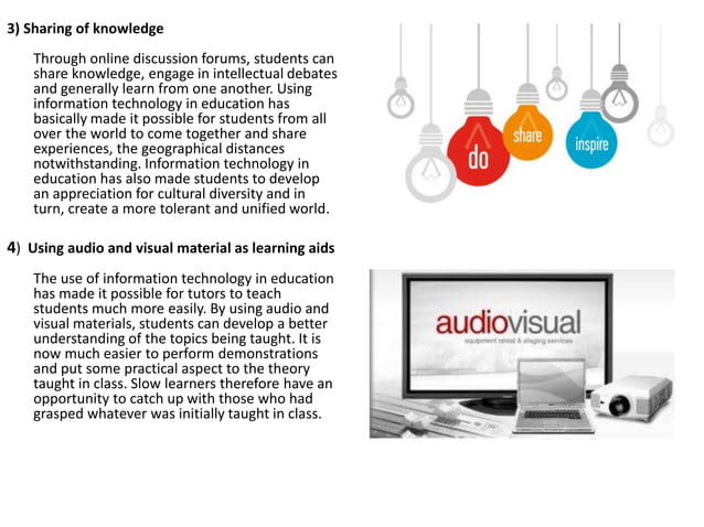 Information technology in education. | PPTX | Education industry ...