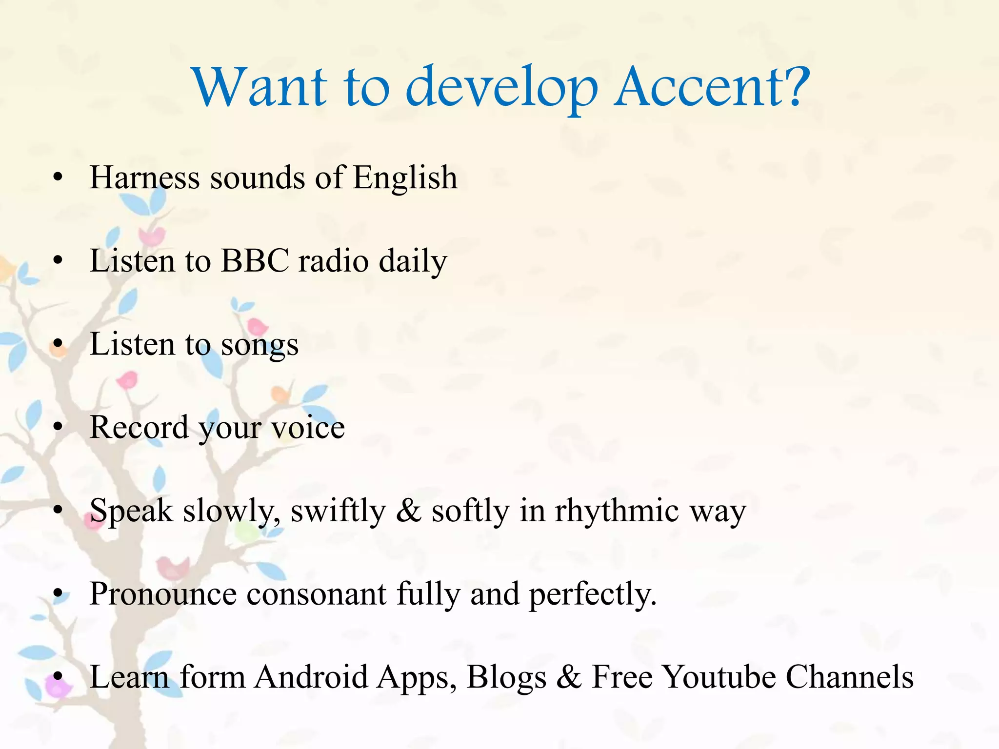 English pronunciation Tips | PPTX