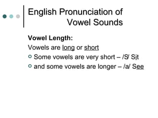 English pronunciation | PPT