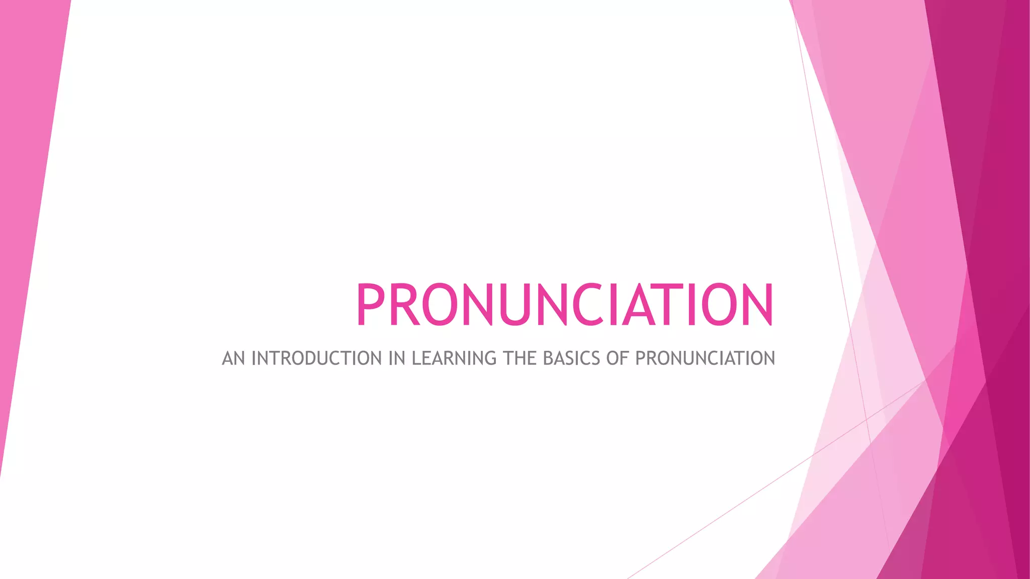 English Pronunciation | PPTX