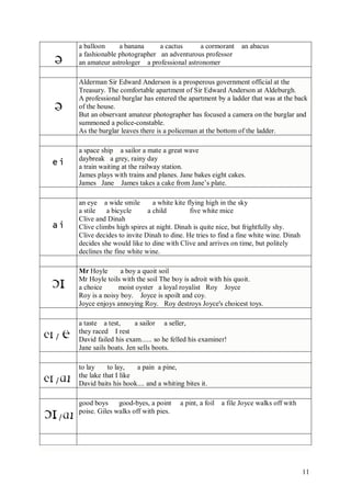 English pronunciation exercises | PDF