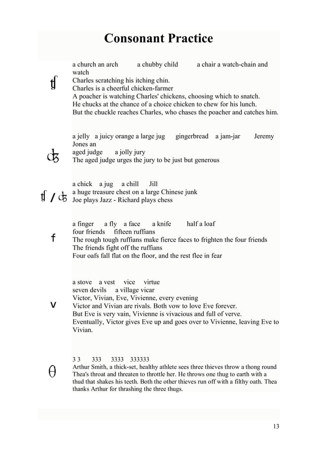 English pronunciation exercises | PDF