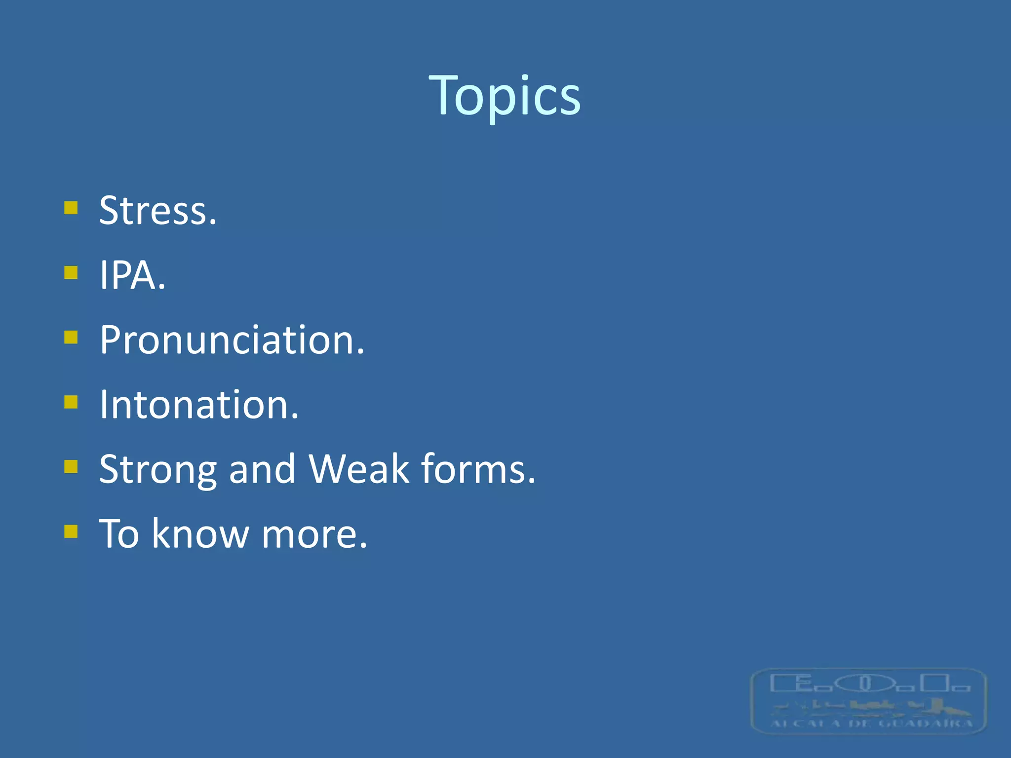 English pronunciation, intonation and stress | PPT