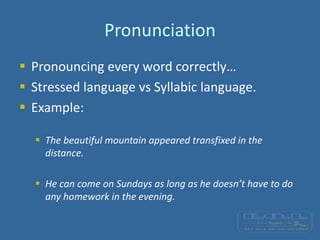English pronunciation, intonation and stress | PPT